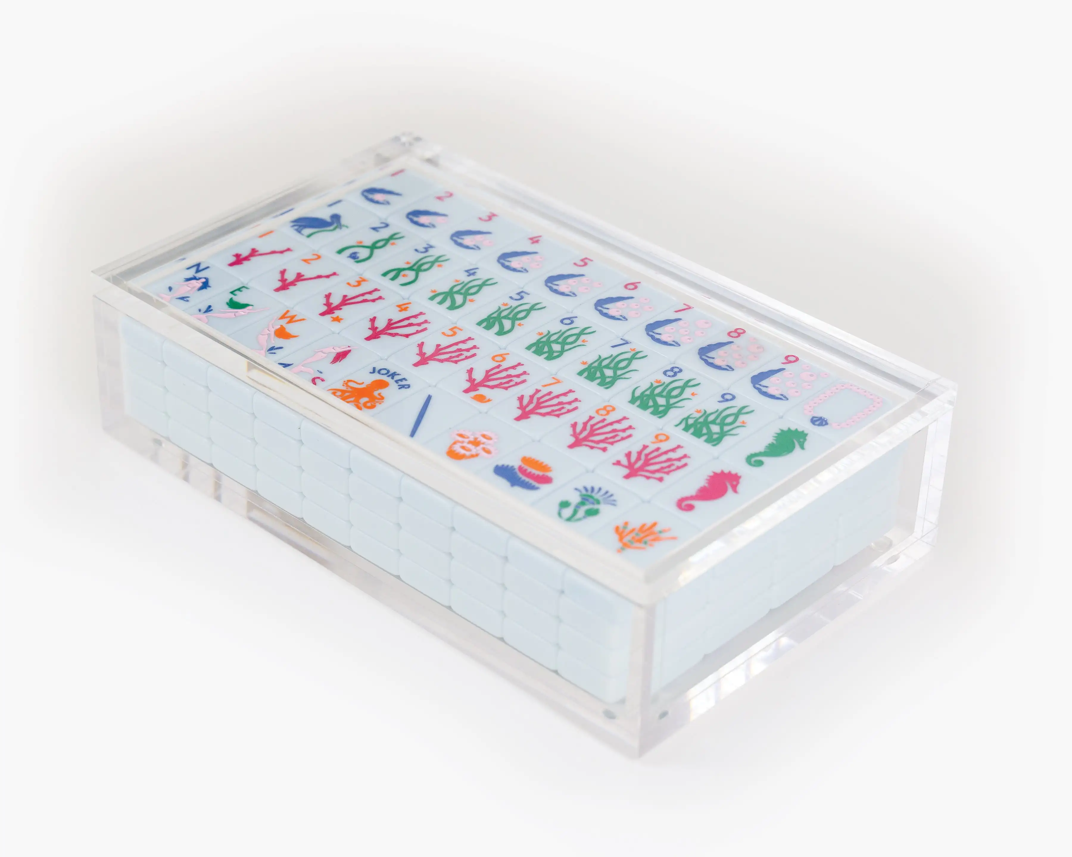 Custom Luxe Mahjong Set Chic Acrylic Ma Jong Strategy Game Gatherings ...