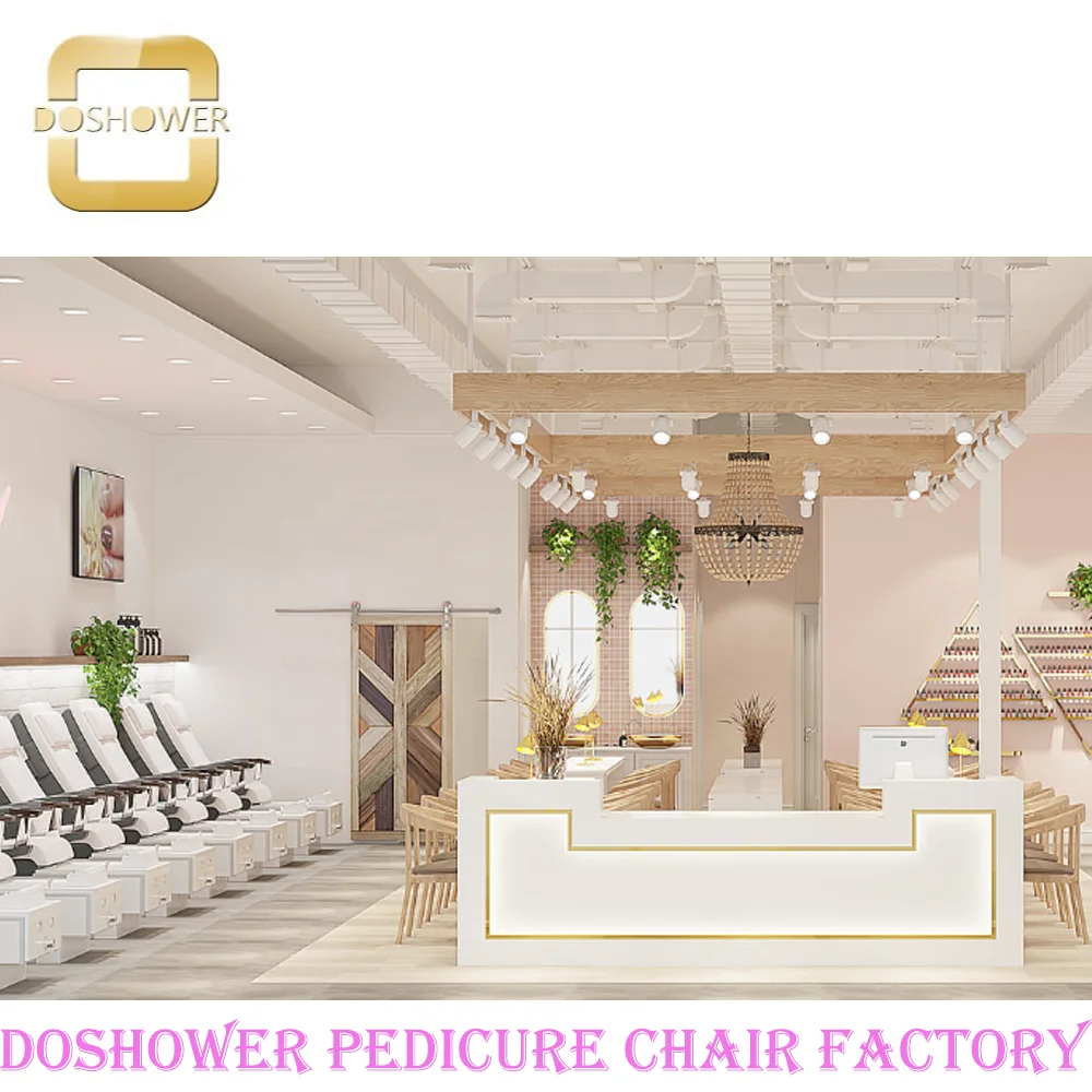 Salon Counter Reception Desk Of Reception Desk With Led Light For ...