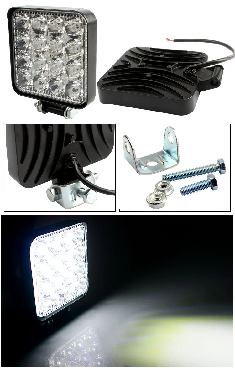 Mini 3inch 48W DC 12 Volt 24 Volt Car LED Work Light Lamp