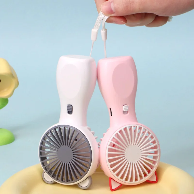 Outdoor Portable Handheld Rechargeable Mini Fans with Light
