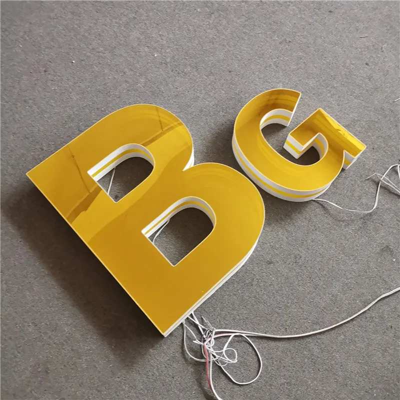Customized 3D Infinity Mirror Acrylic Letters for Advertising