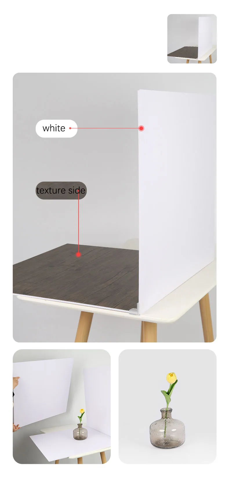 Photo Backdrop Boards Kit 40cm/60cm Double Sided Wood Cement Texture ...