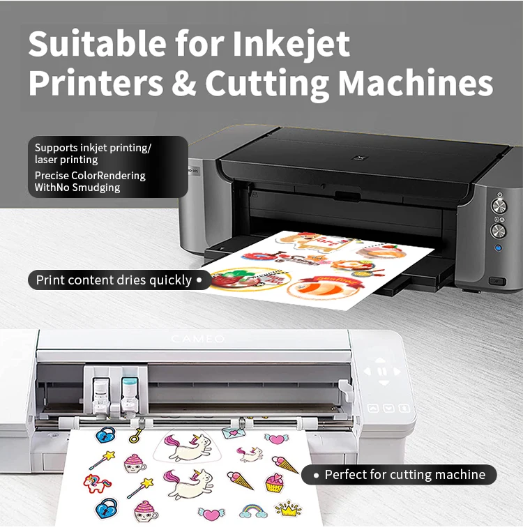 Custom Waterproof Self Adhesive Printable A4 Size Sheets Label Glossy ...