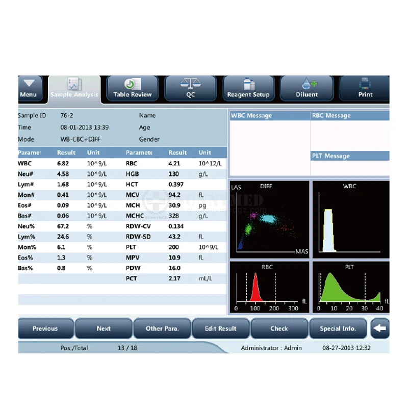 Mindray BC-5000 Auto Hematology Analyzer - 23 Parameters CBC Blood ...