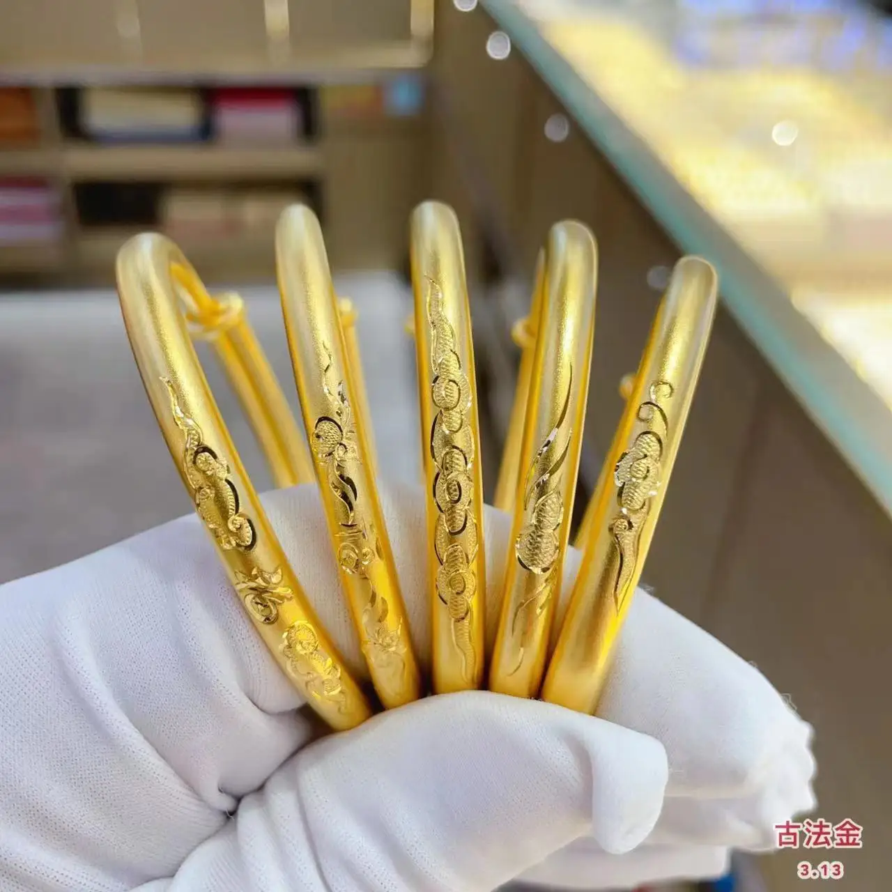 2024 New 24K Gold Bangle Design and Customization 24K Gold Bangle Mold Design and Customization Jingzhanyi Jewelry Factory OEM