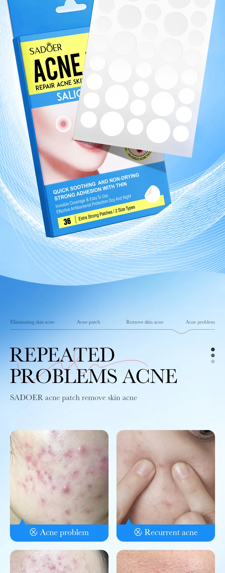 ZS Salicylic Acid Acne Pimple Patch Hydrocolloids Invisible Acne ...