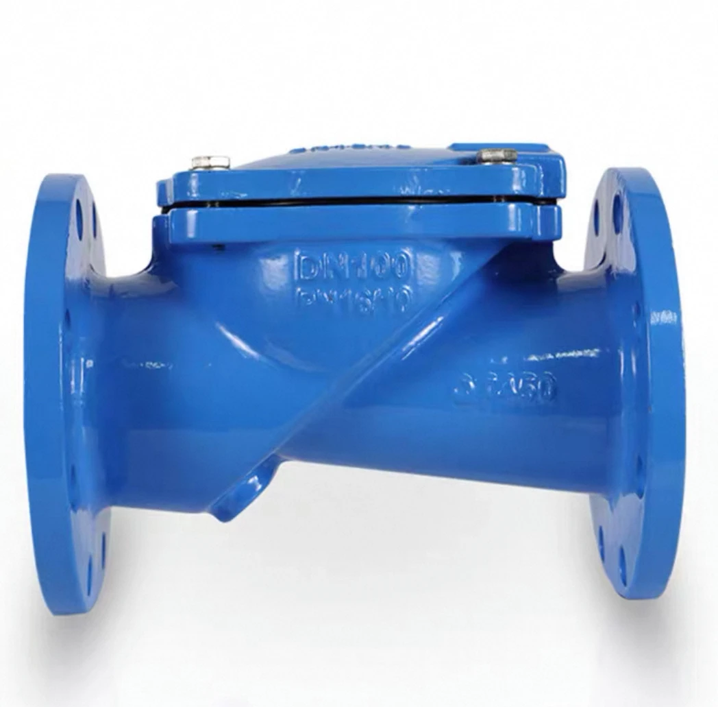H44x-16 Manual Cast Iron Check Valve Water Drain Rainwater Flap Valve With Angle Pressure ...