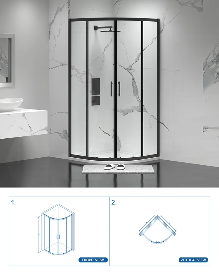 Simple And Modern Design Sliding Shower Enclosure With Base - Buy ...