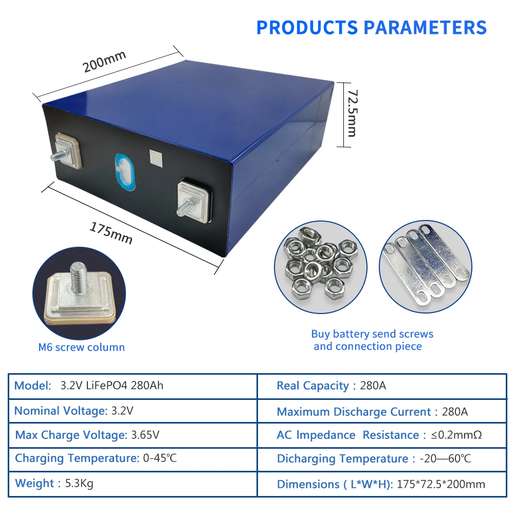 Lipofe4 Lipo4 3.2v Lfp 280ah 310ah Rept Lifepo4 Battery Cell - Buy ...