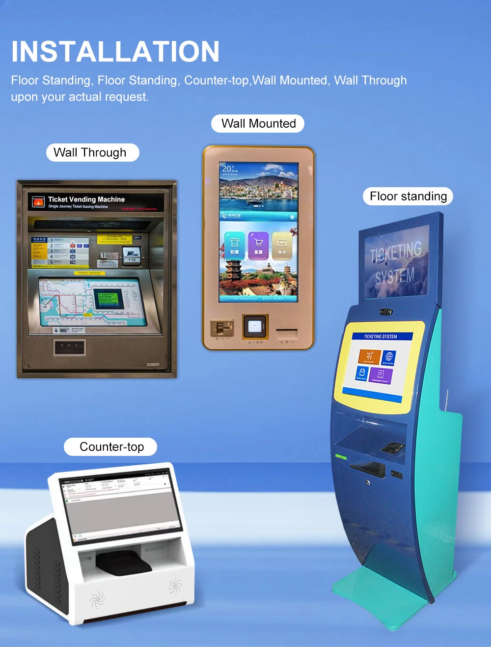 Hot Sale Ticket Vending Kiosk/ Cinema Touch Ticket Vending Kiosk ...