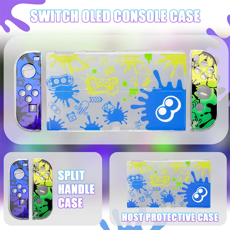 Switch Oled Splatoon3 Accessories Kit Ns Switch Carry Storage Case 24 ...