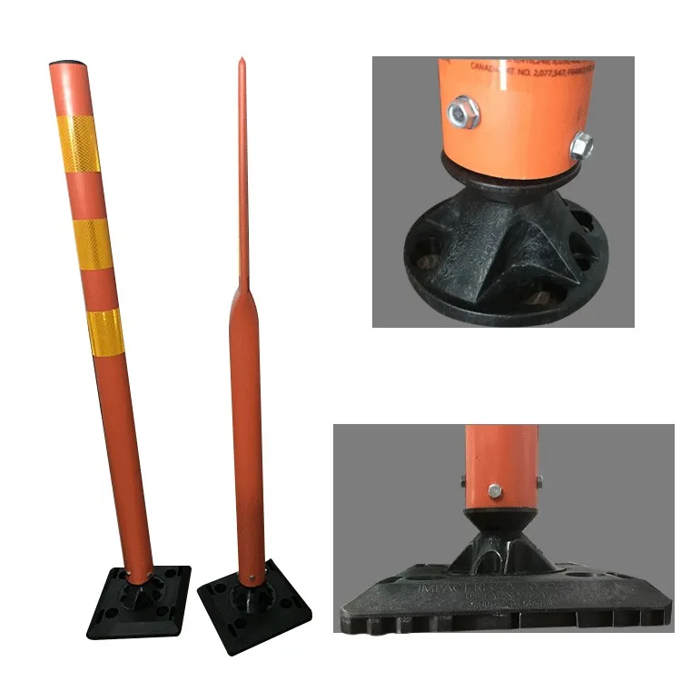 White And Red Delineator Post Traffic Post Chain Support Post With ...