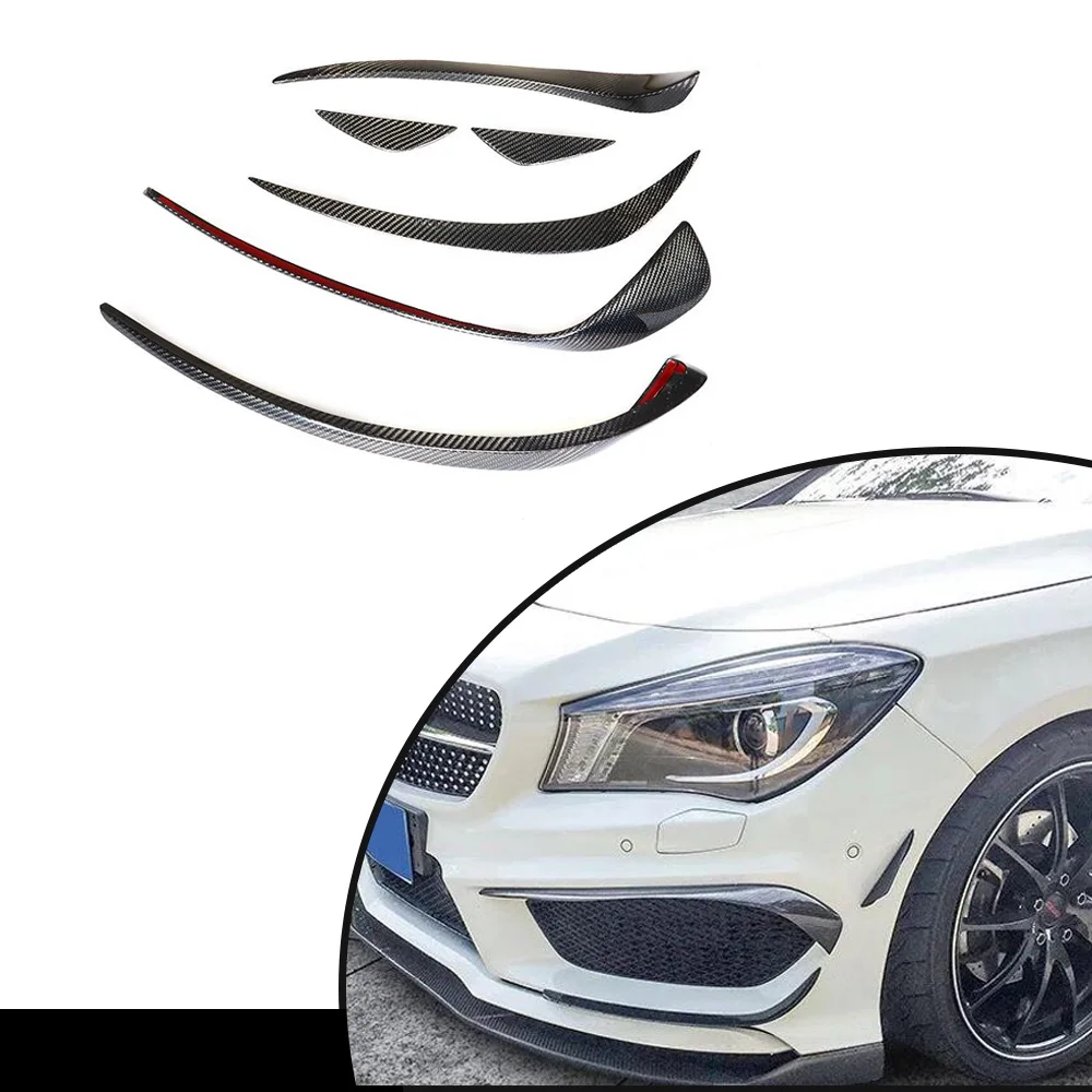 CLA250 Carbon Fiber Front Bumper Splitter Spoiler Canards for Mercedes ...