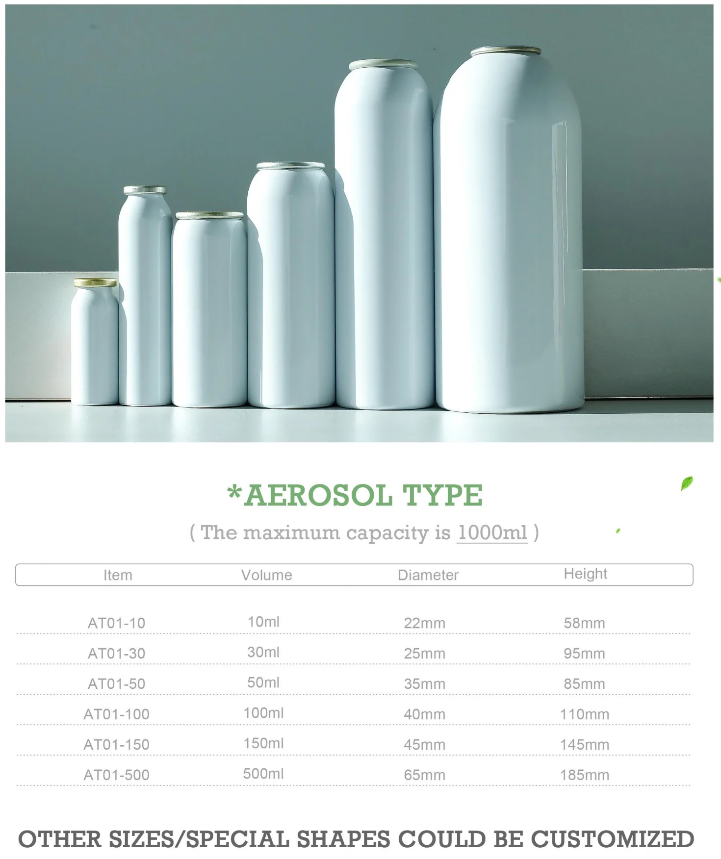 Wholesale Personal Care Compressed Gas Spray Aerosol Can,Aluminum ...