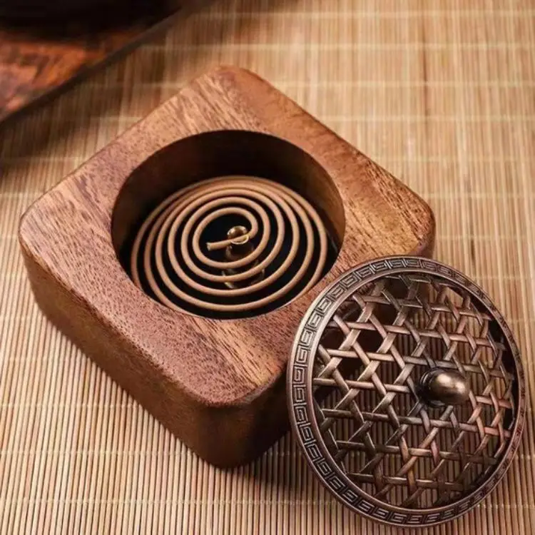 Custom Styles Chinese Solid Wooden Incense Burner Laser Openwork Simple ...