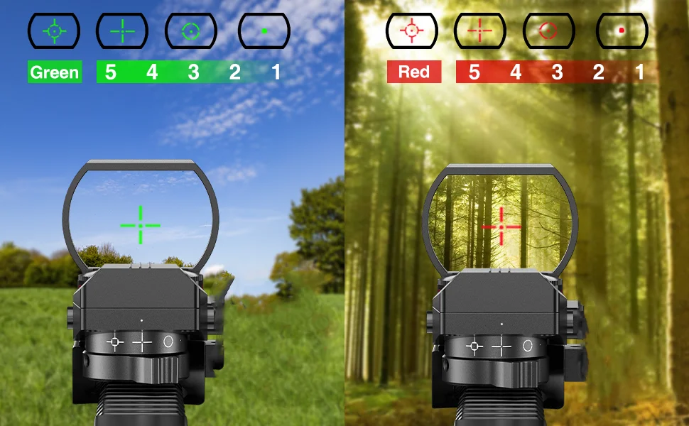 Custom 1x22x33 Hd101 Red Dot Sight Silver Coated Holographic Red Green ...