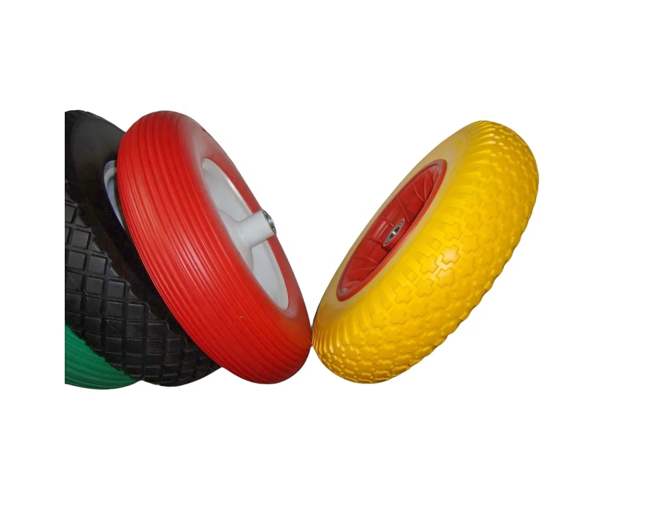 4.00-8 Pu Foam Filled Solid Tire Pneumatic Wheel Rubber Wheel For ...