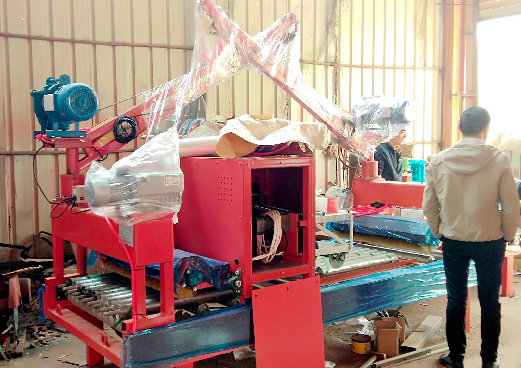 Automatic Granite Stone Slab Flaming And Cutting Machine - Buy Flaming ...