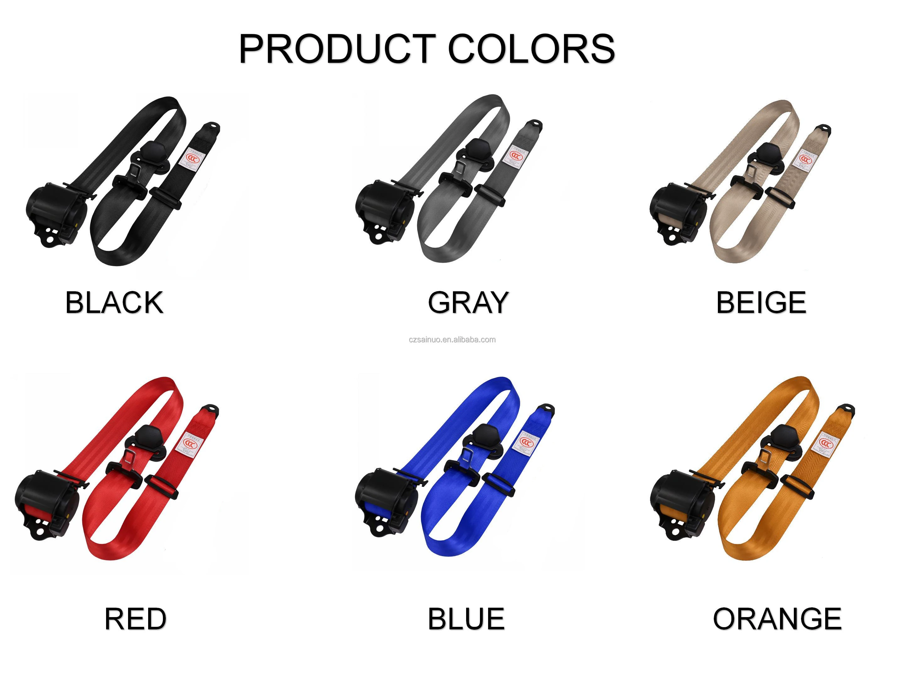 Car Seat Belt 3 Point Safety Belt Webbing Strap R200 Retractor for Bus ...