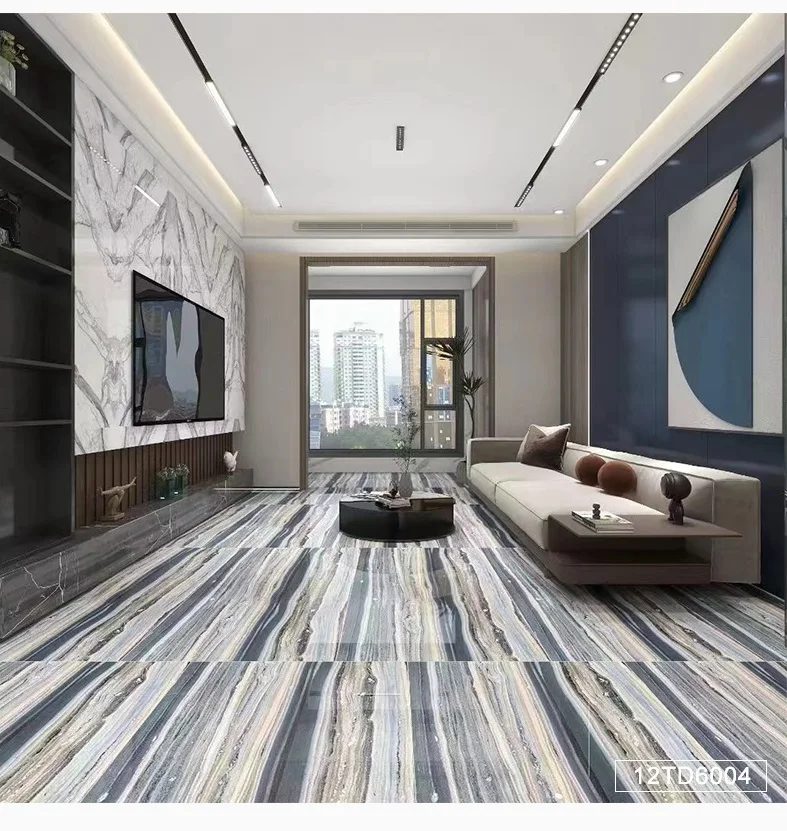 High Glossy Blue Porcelanato Tiles for Modern Living