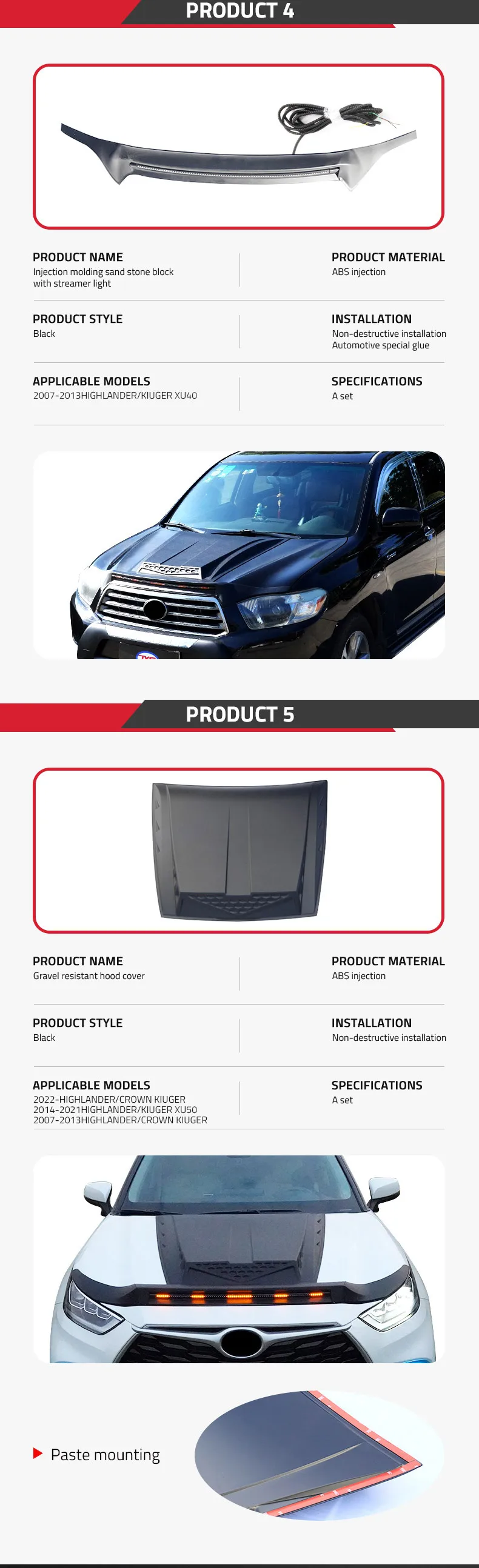 High Quality Factory Hood Bonnet Guard With Streamer Light For ...