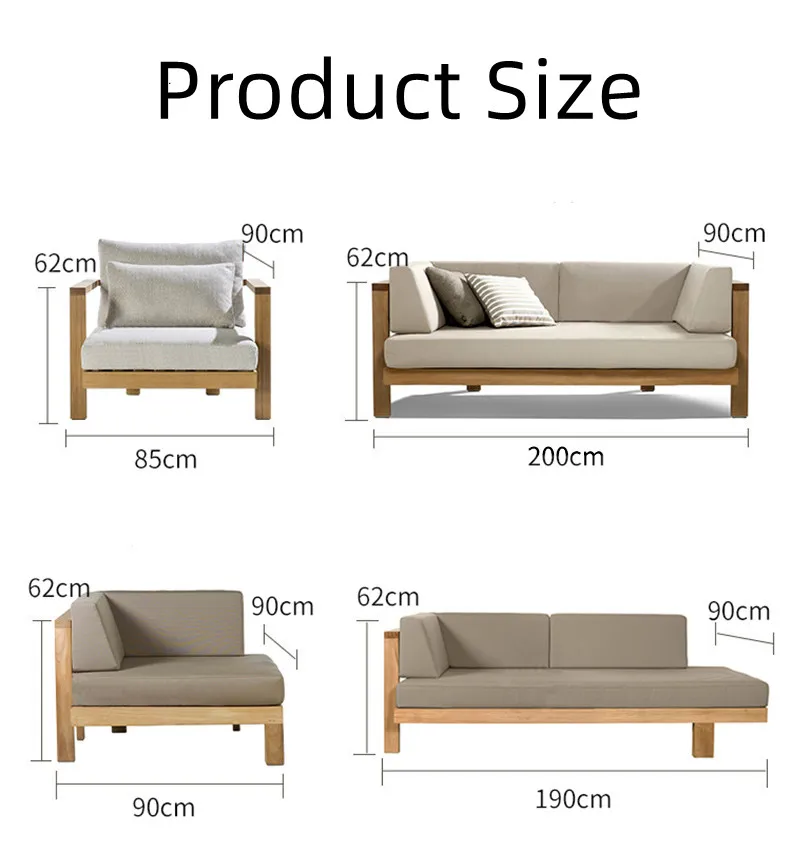 Modern Teak Wooden Lounge - Perfect for Outdoor Spaces