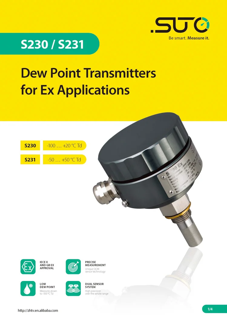 SUTO S230 S231 Dual Sensor System Dew Point Transmitters Ex Approved ...