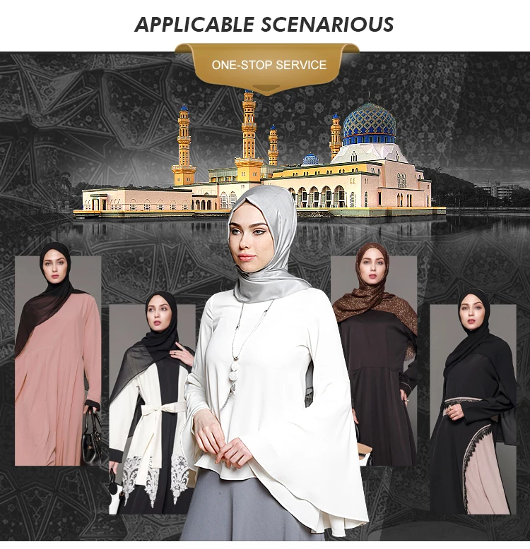 5pcs/box Muslim Plain Crepe Hijab Heavy Chiffon Scarf Soft Shawls ...