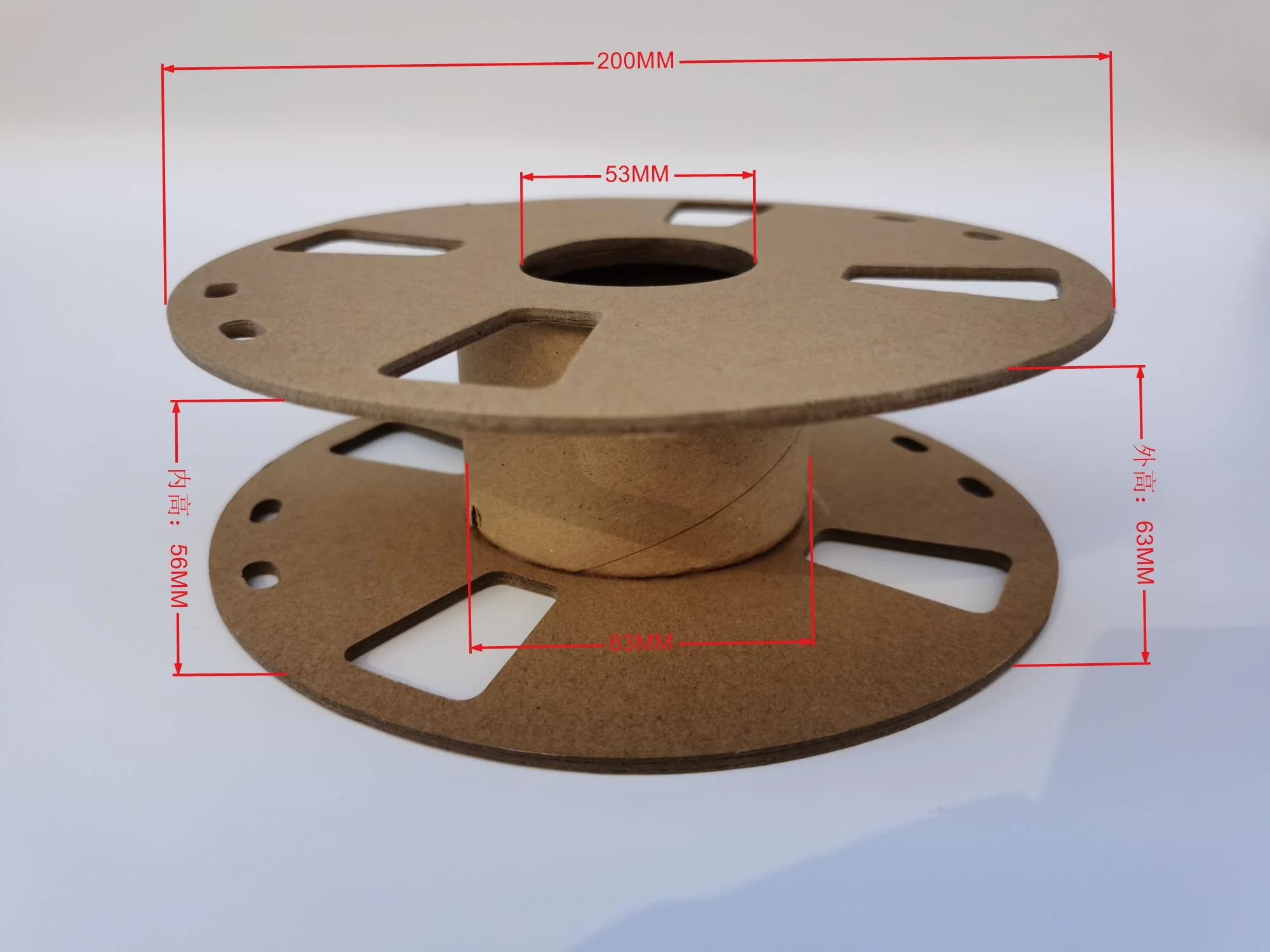 Empty Spool - Cardboard Reel for 1kg 3D Printing Filament