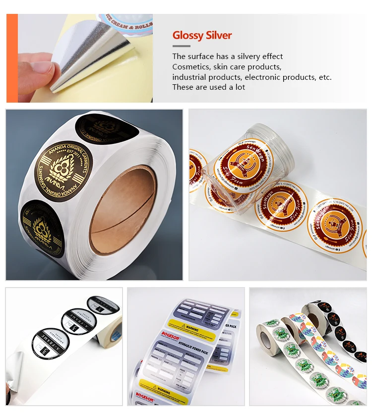 Custom Waterproof Self Adhesive Round Etiqueta Circular Packaging Label ...