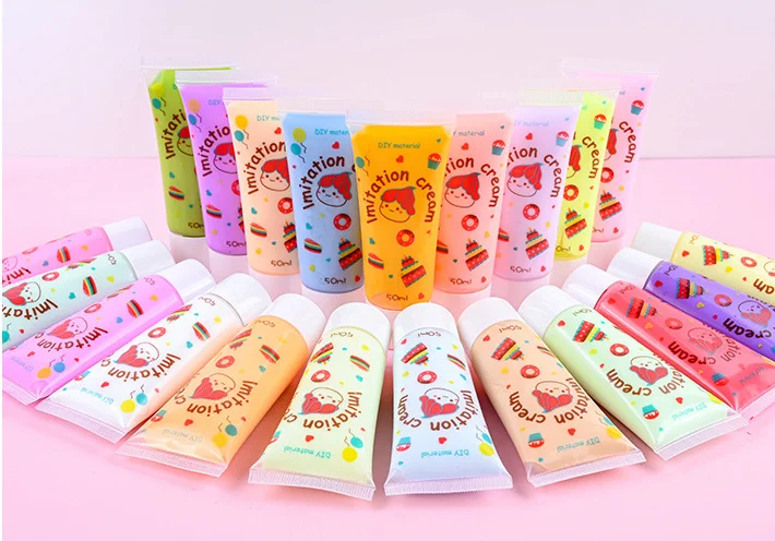 33 Colors Cream Slime Toy 50 Ml Kawaii Simulation Cream Glues Toy For ...
