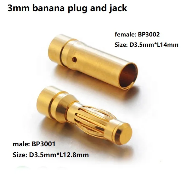 3.0mm Banana Plug - High Quality Connector for Models