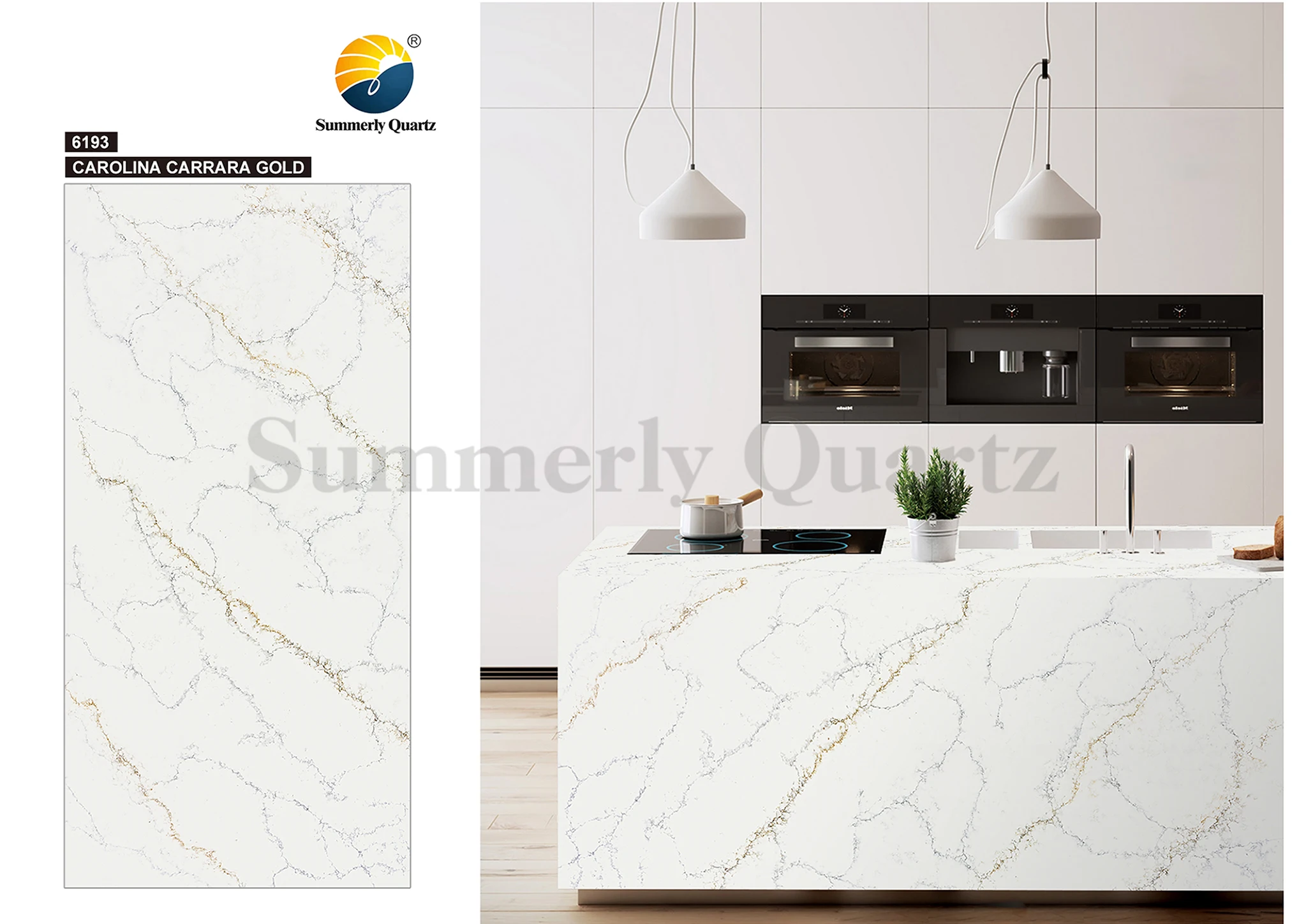 Low Silica Carrara Gold Artificial Stone With Black And Gold Veins High ...