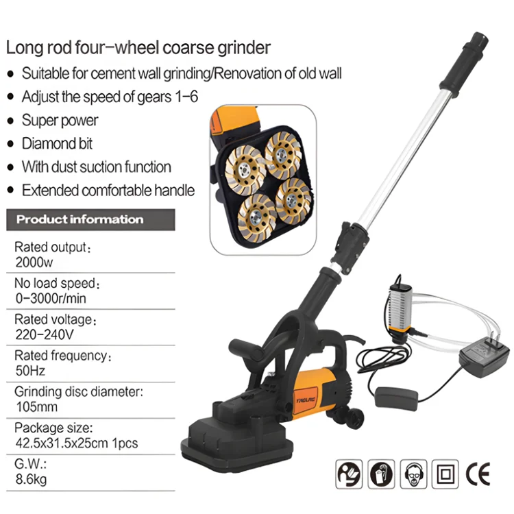 High Quality 2000w Concrete Floor Grinding Machine