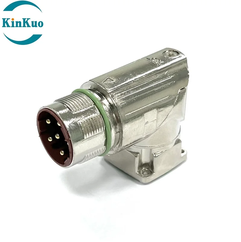 Kinkuo M923 6pin Connector Right Angle Type M23 6pin Plug M923-6d Male ...
