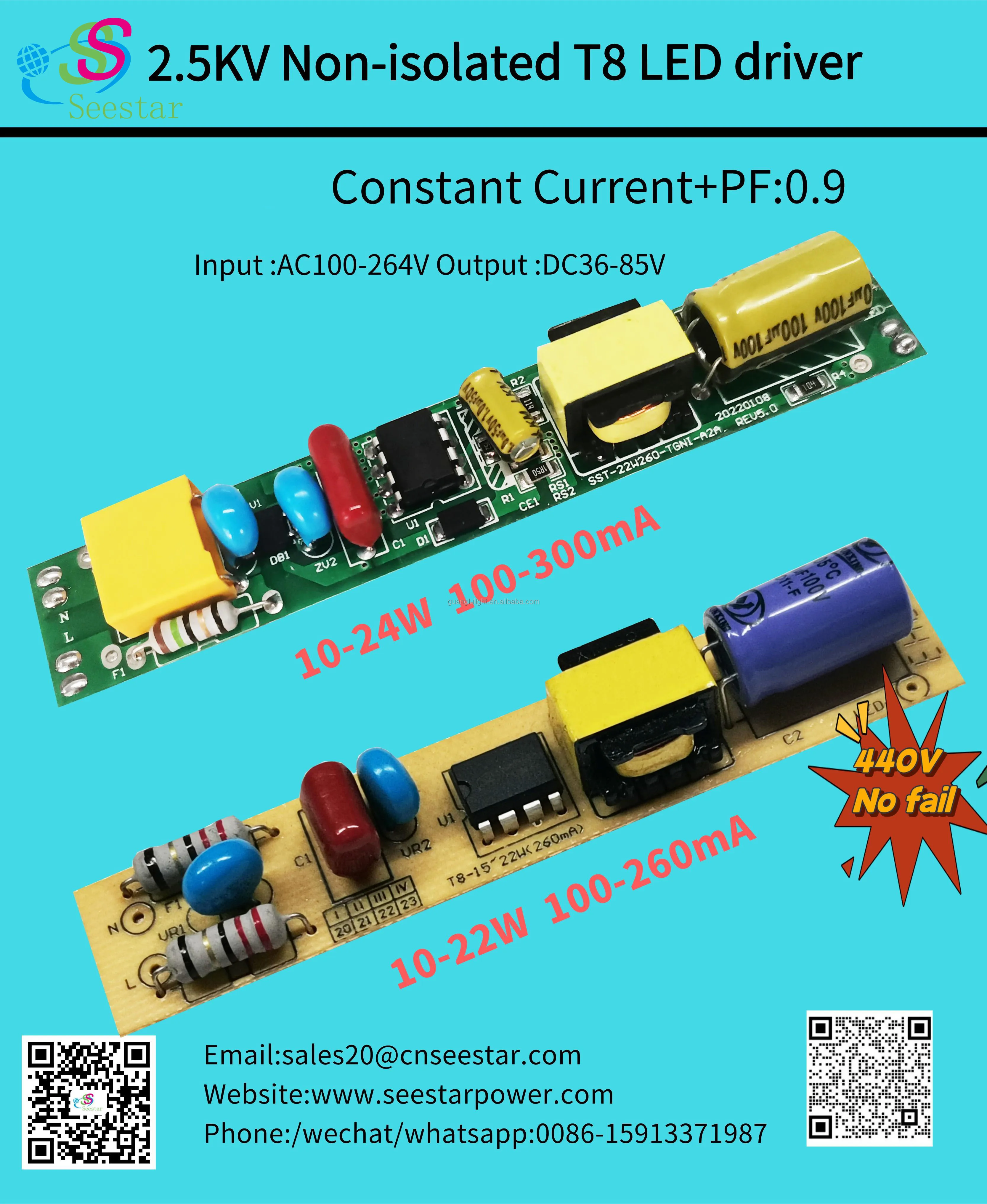 Seestar Non-isolated Pf>0.9 Ac100-264v Dc36-85v 320ma 20w 22w 24w 26w ...