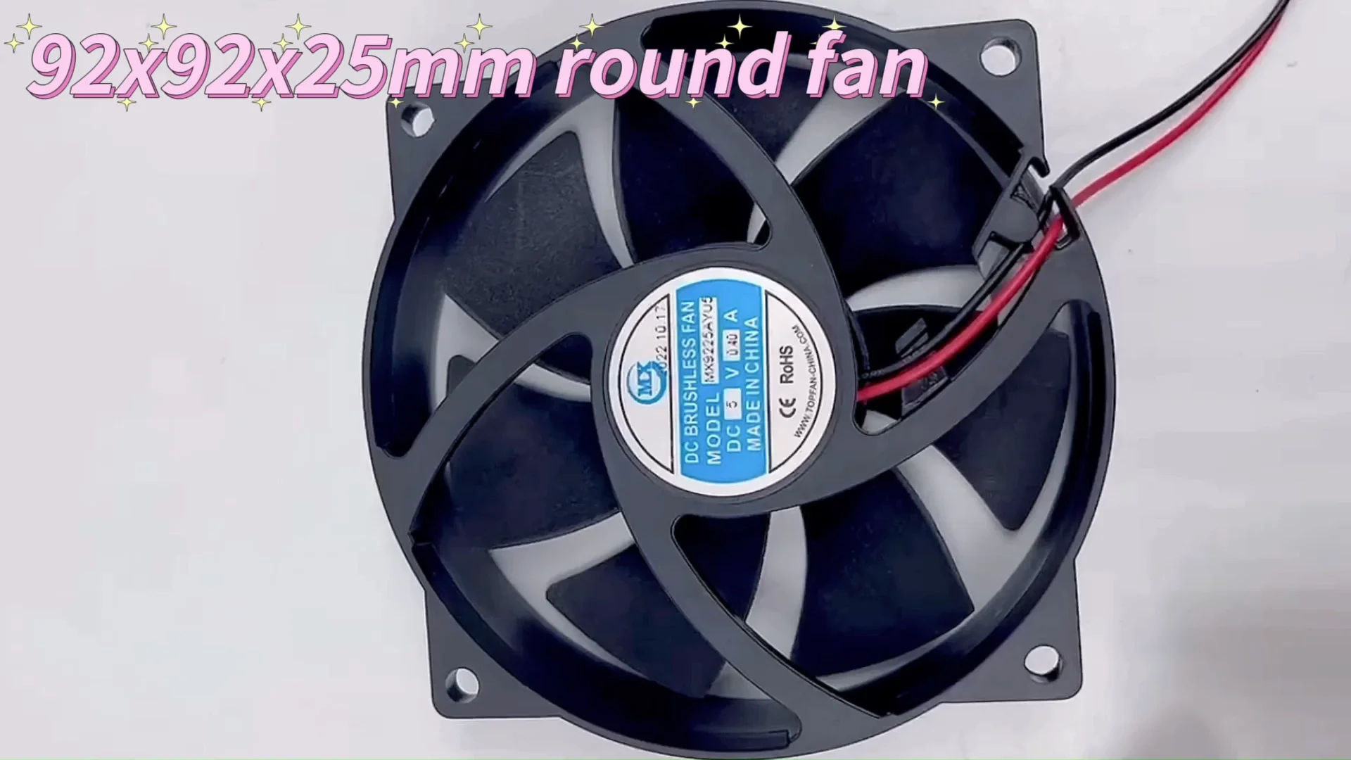 Round Fan 5v Low Noise 92x92x25mm 9225 12v 24v Round Frame Cpu Dc Fan 90mm Dc Round Cooling Fan ...