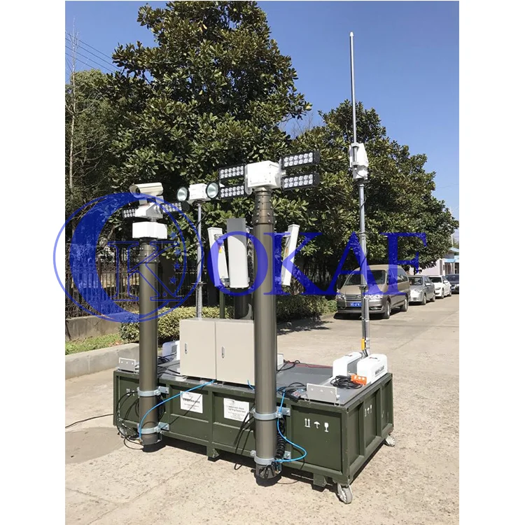 Electric lighting tower LED lighting emergency pole 800W vehicle mount ...