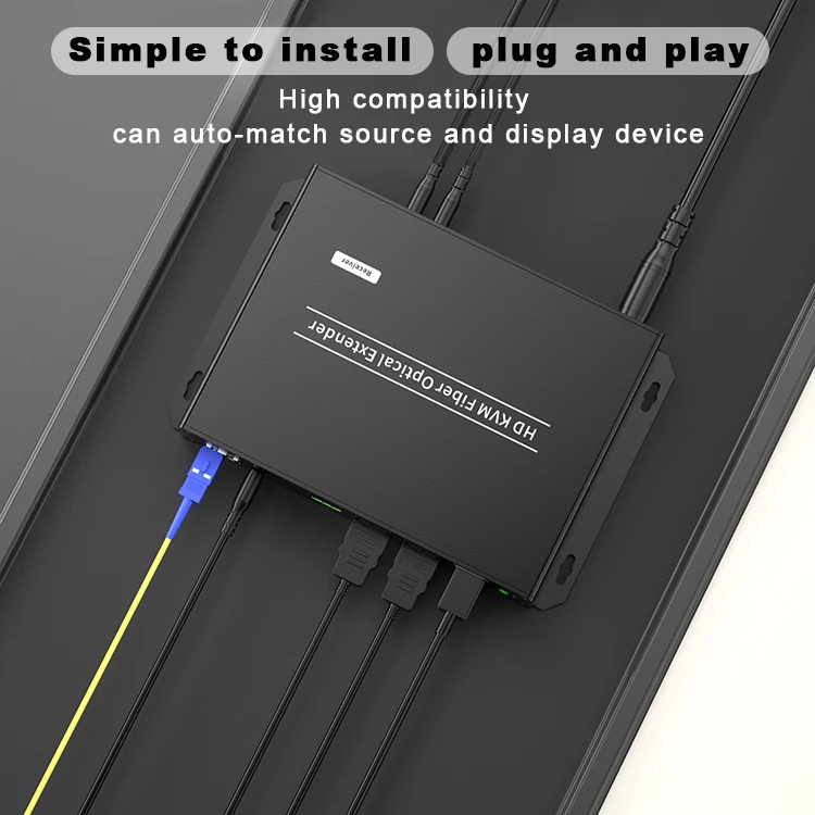 HDMI Fiber Optic Extender - 4K 60hz, 20KM Transmission