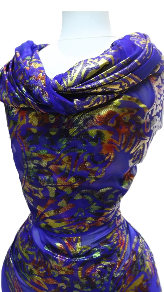 Fareastex Dark Blue Metallic Silk For Somali Dirac Set Farasawi ...