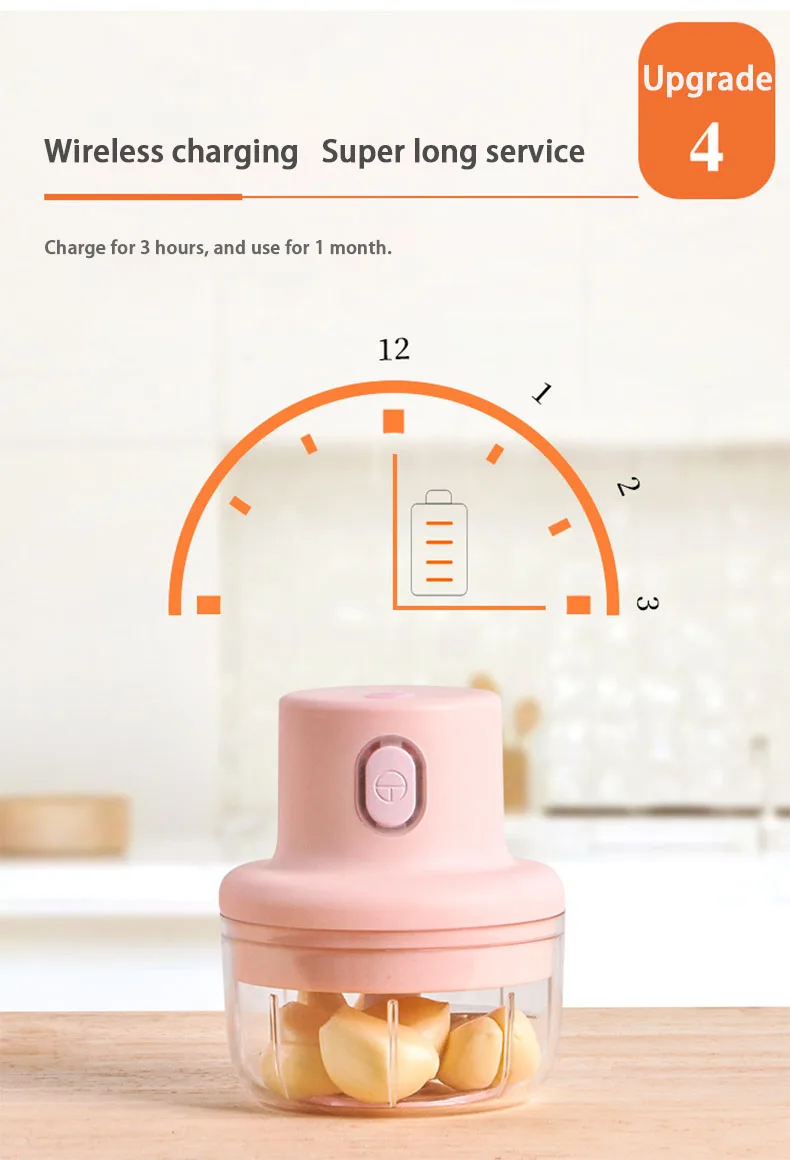 Wireless Electric Mini Garlic Chopper - Powerful & Portable