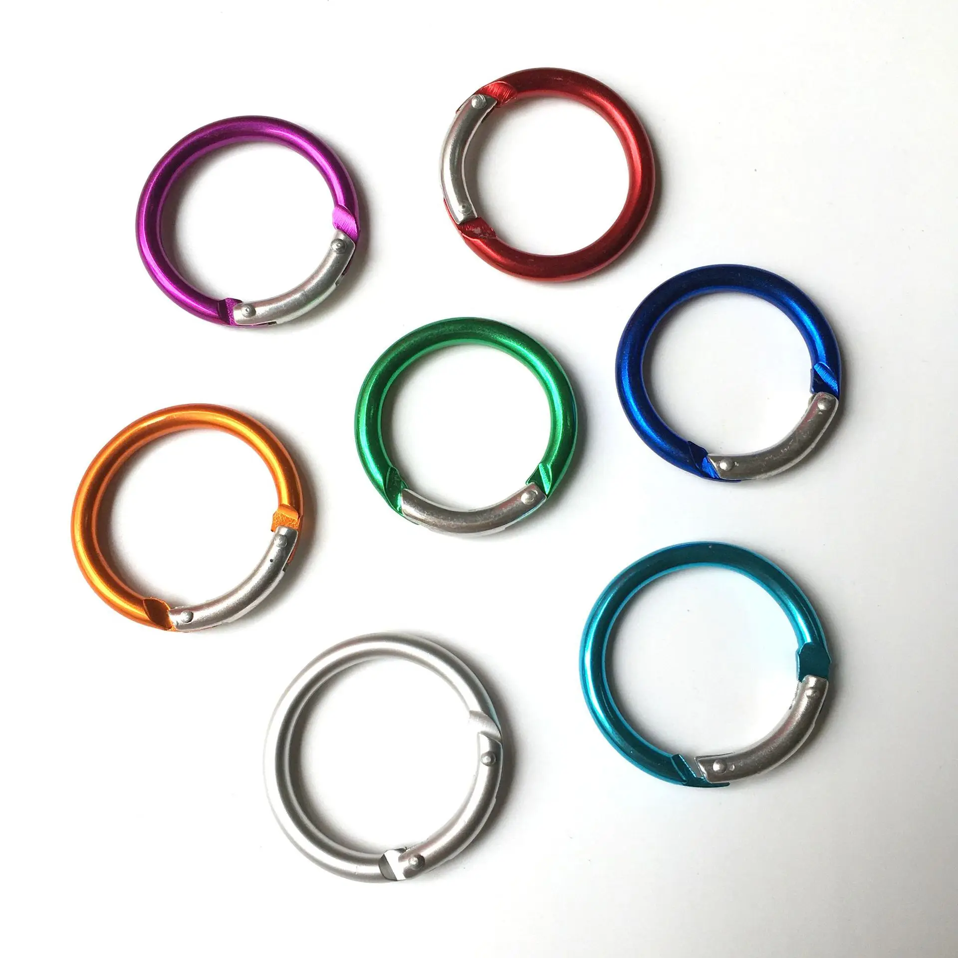 Wholesale 38mm Colored O Ring Carabiner Aluminium