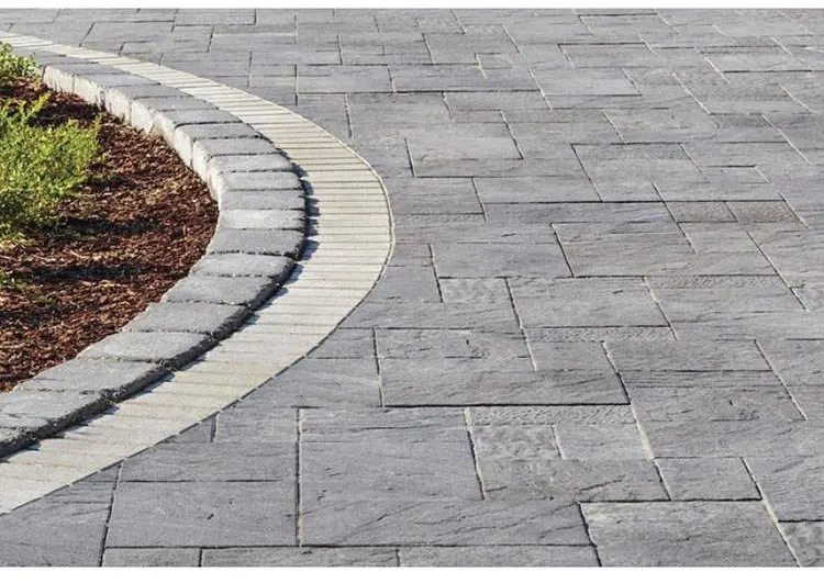 Grey Flamed Natural Stone Interlock Landscape Driveway Granite Pavers ...