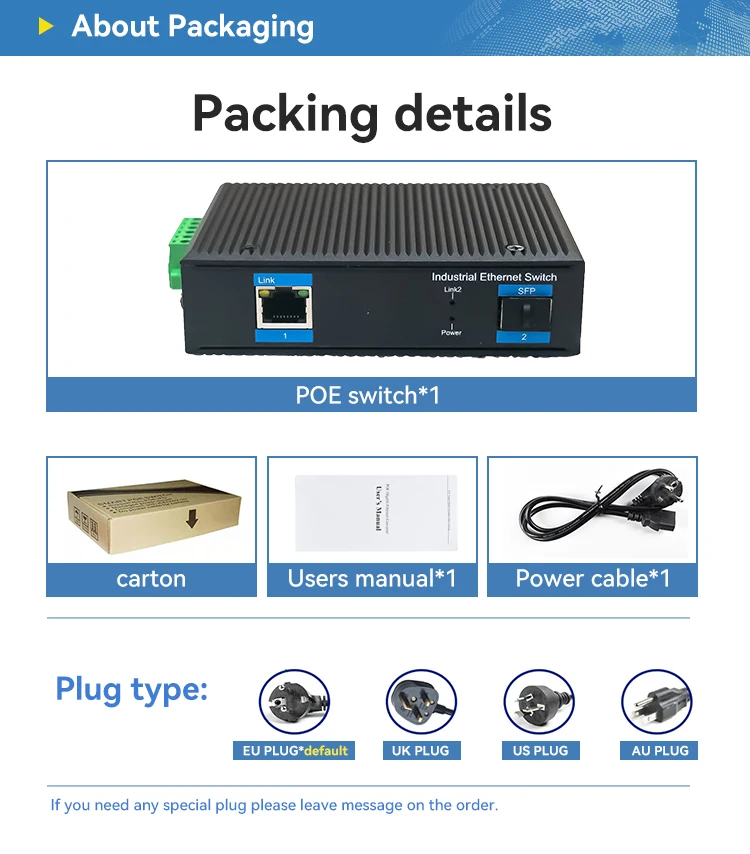 Industrial Ethernet POE Switch - Reliable 1 Port Solution