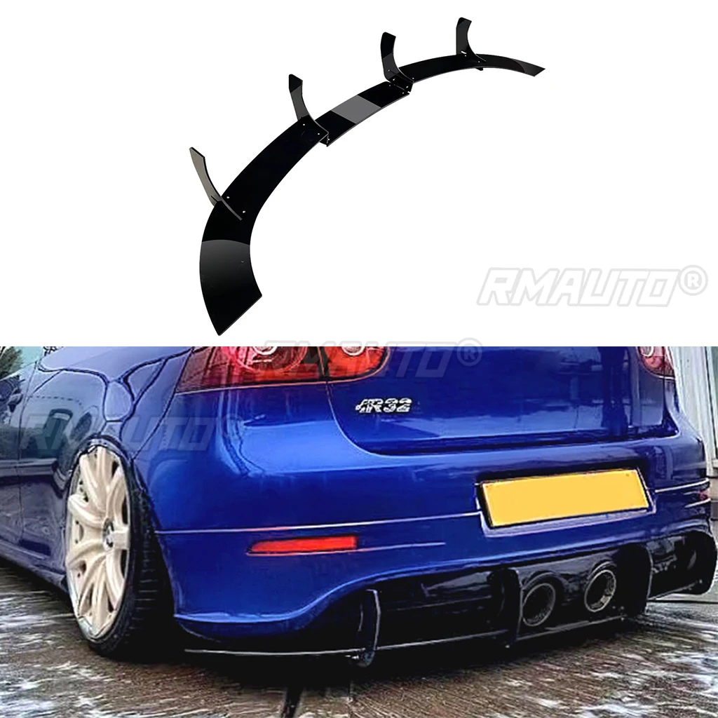 Glossy black Car Rear Bumper Diffuser Lip Splitters Spoiler Rear Bumper ...