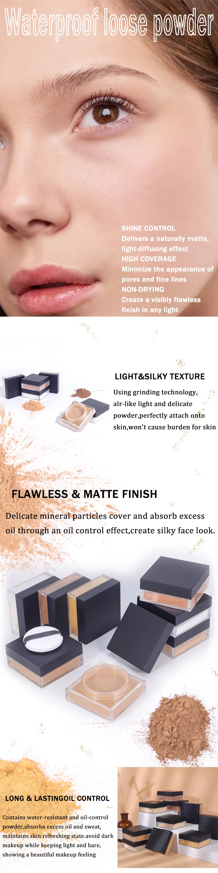 PL-4 Own Brand Matte Loose Powder - High Pigment & Oil Control