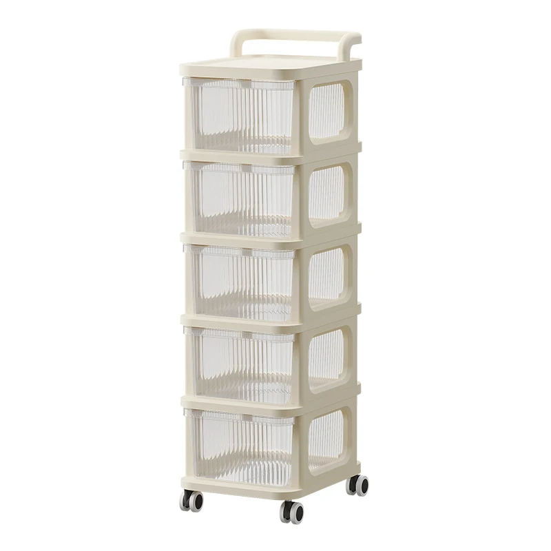 3-tier Wheeled Plastic Storage Unit - Versatile & Durable