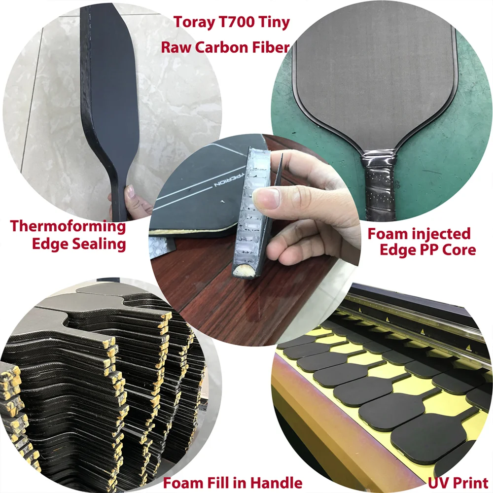 Swt Professinal Rough Surface T700 Carbon Fiber Core 16mm Pickleball ...