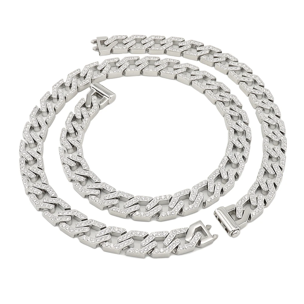 Stainless Steel Newly Designed Men's Silver Chain Jewelry Necklace ...