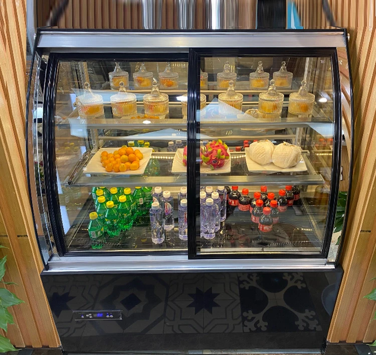 Commercial Square Glass Cake Refrigerator - Display Showcase